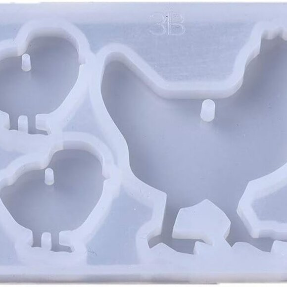 Other | 5pcs Chicken Resin Molds Silicone Hen Chick Soap Casting Mould ...